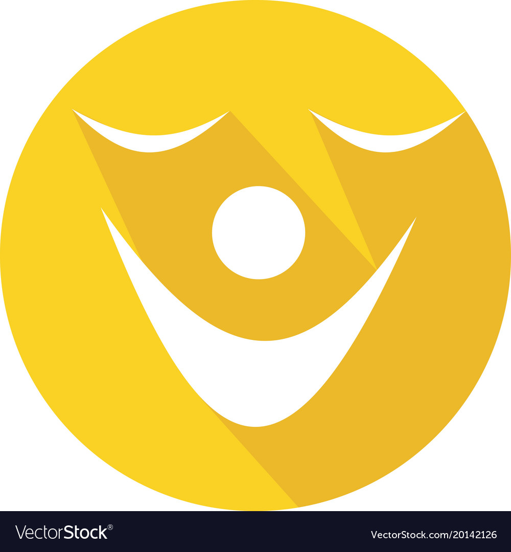 Long shadow clown Royalty Free Vector Image - VectorStock