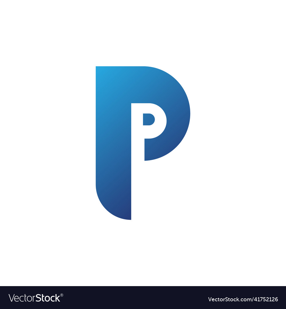 Monogram letter pp logo design Royalty Free Vector Image