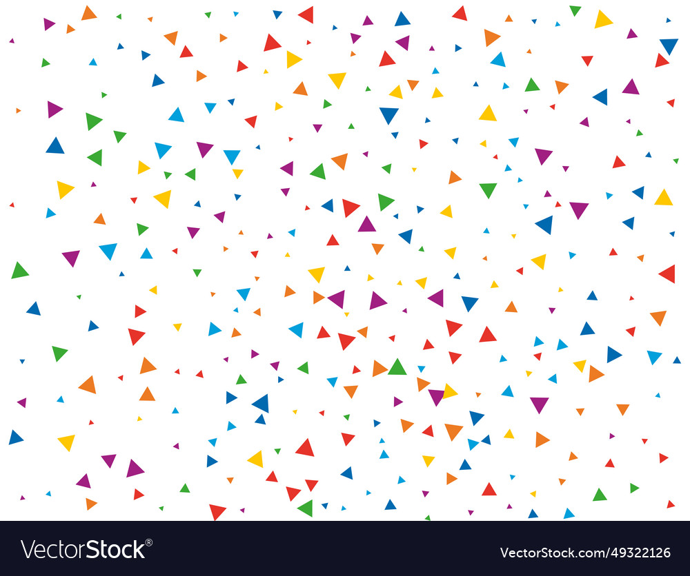 New year triangular confetti light rainbow Vector Image
