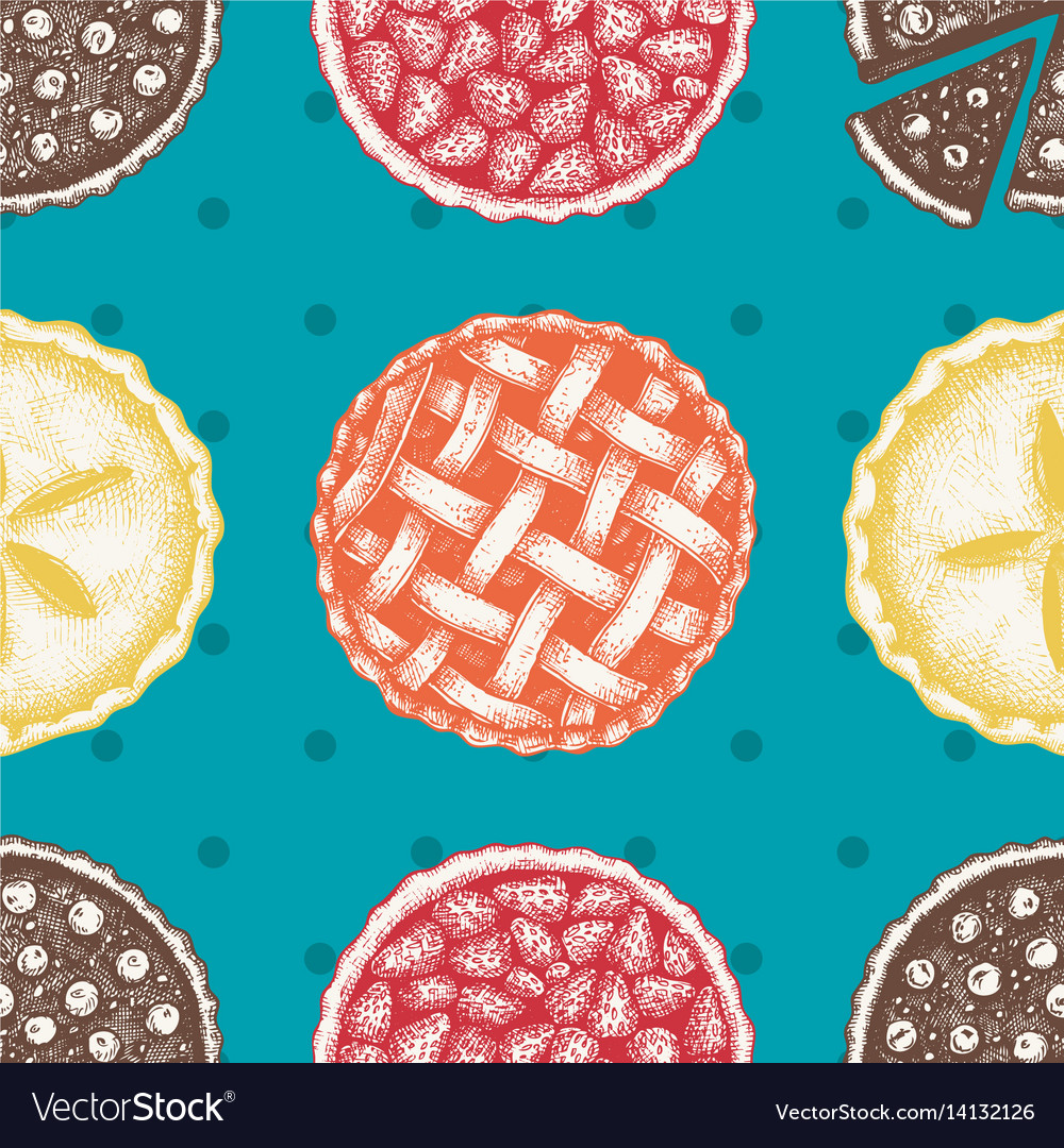 Pattern with vintage baking Royalty Free Vector Image