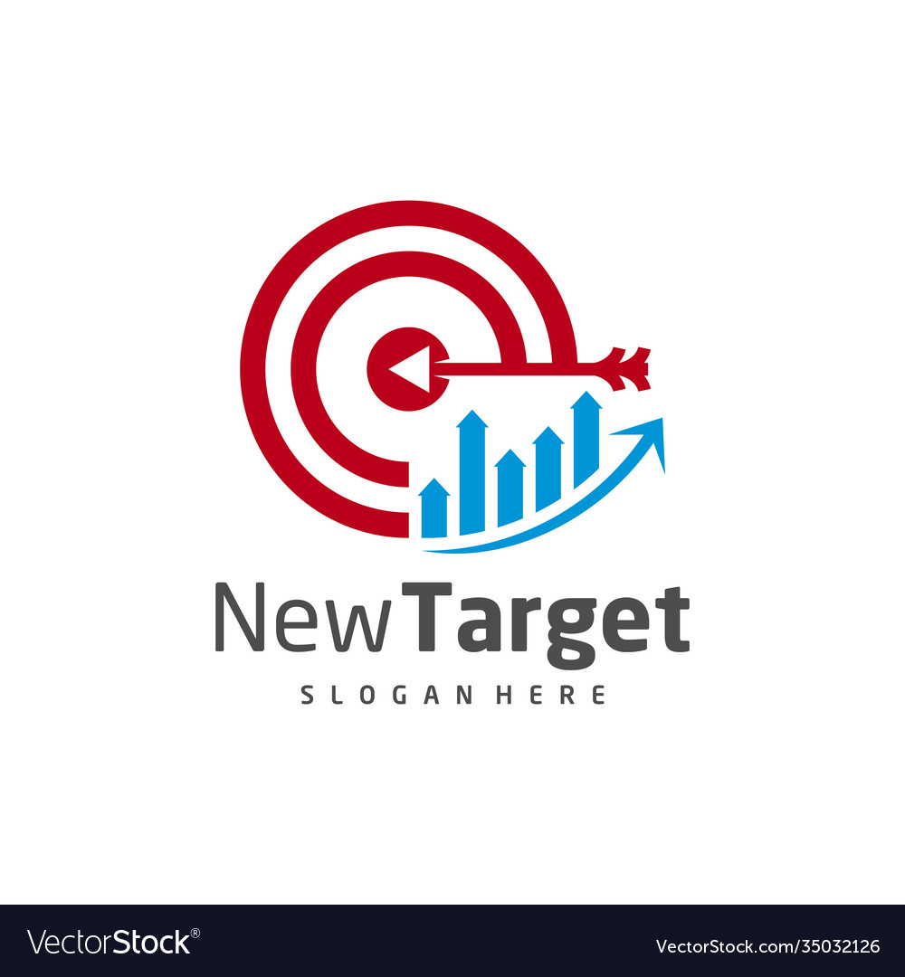 Stats target logo template creative Royalty Free Vector