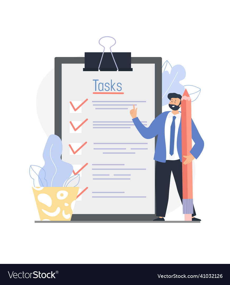 To do list concept Royalty Free Vector Image - VectorStock