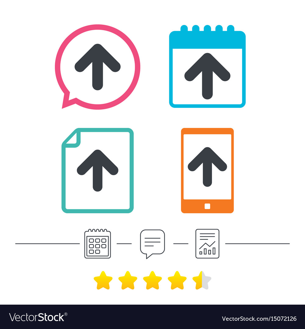 Upload sign icon button Royalty Free Vector Image