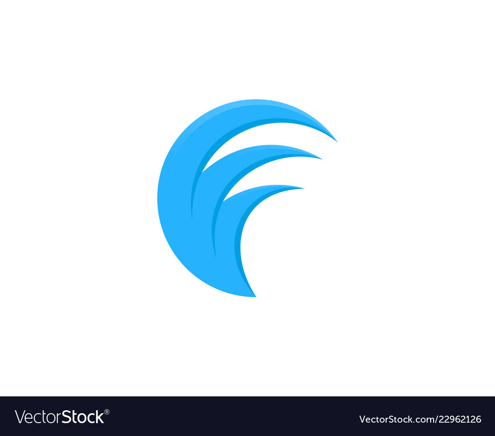 Wave logo icon design Royalty Free Vector Image
