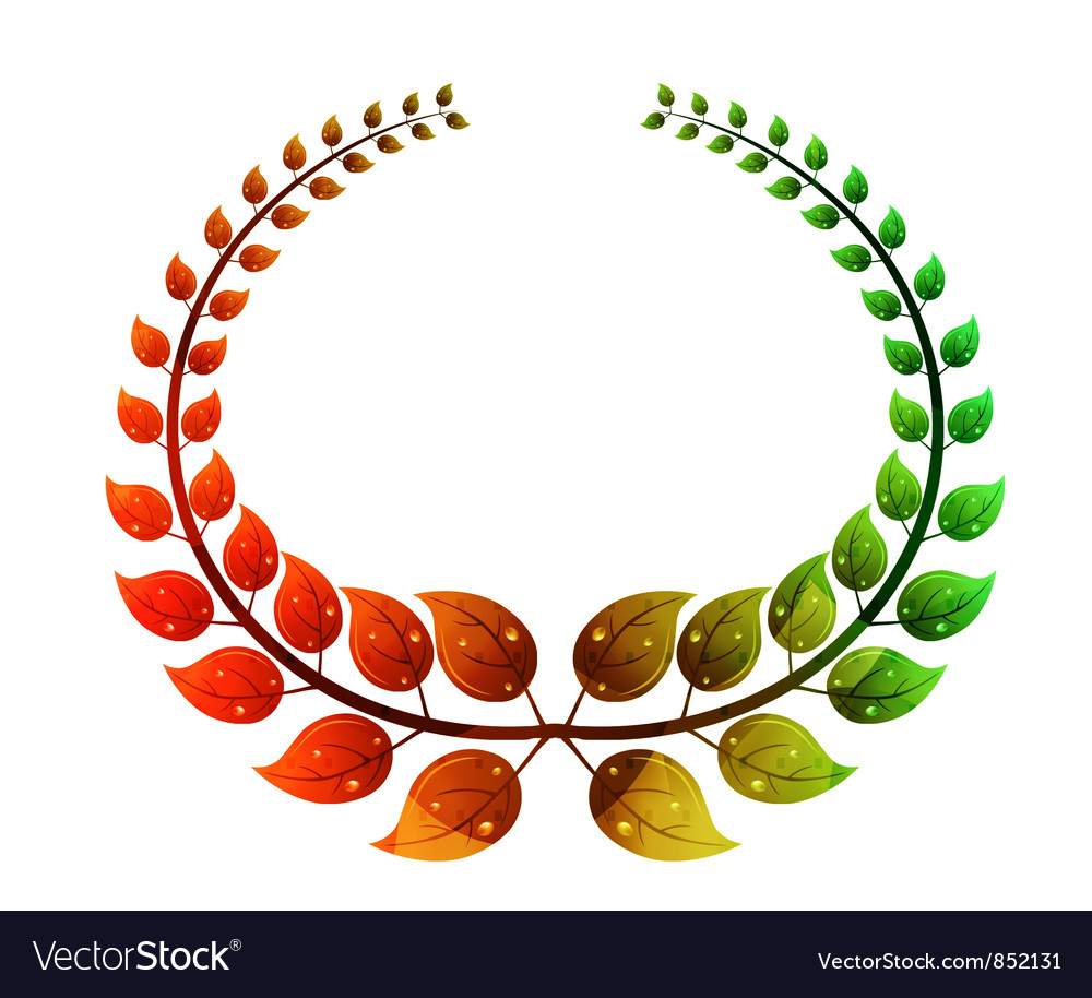 Abstract colorful laurel Royalty Free Vector Image