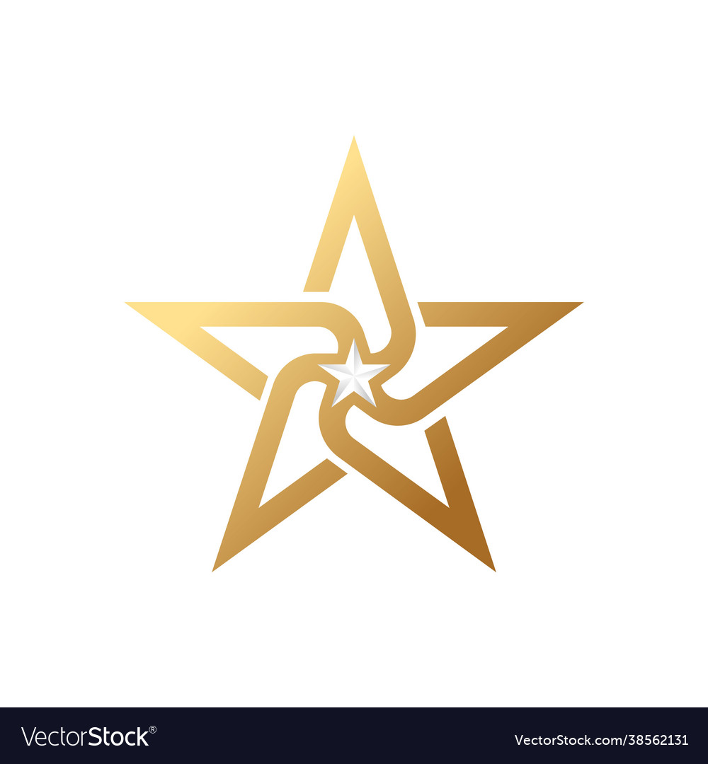 Abstract star logo icon design template simple Vector Image