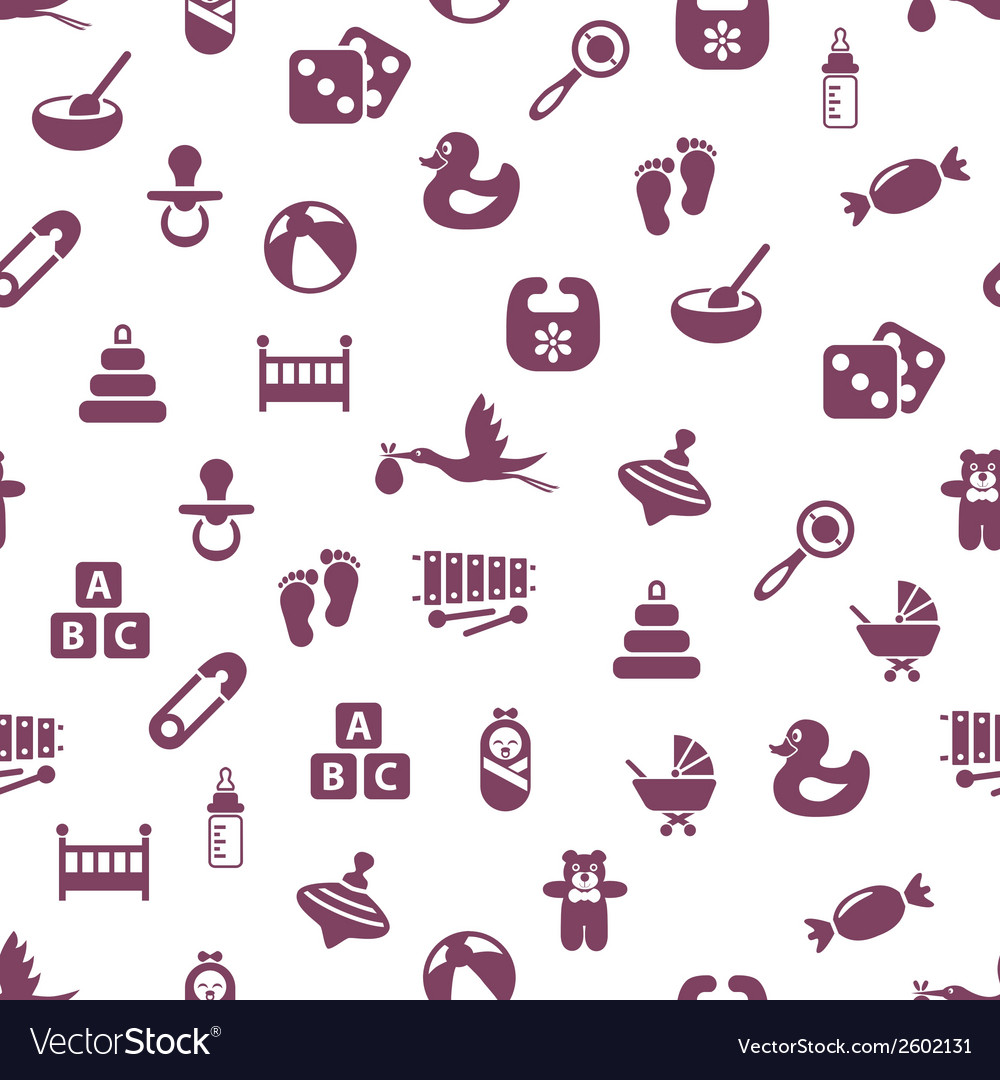 Baby seamless pattern Royalty Free Vector Image