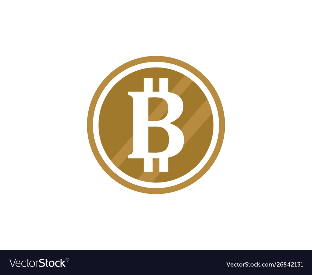Bit coin icon design Royalty Free Vector Image