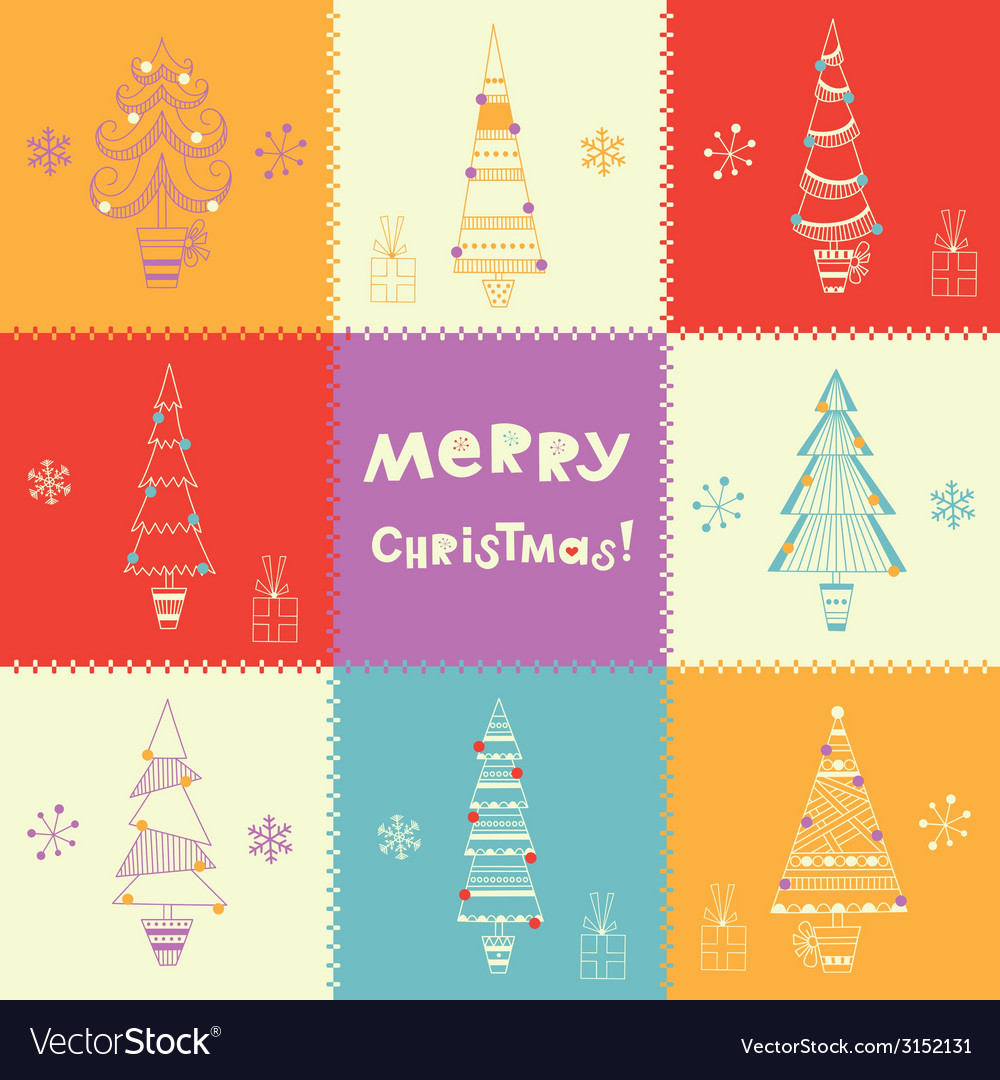 Bright christmas background Royalty Free Vector Image