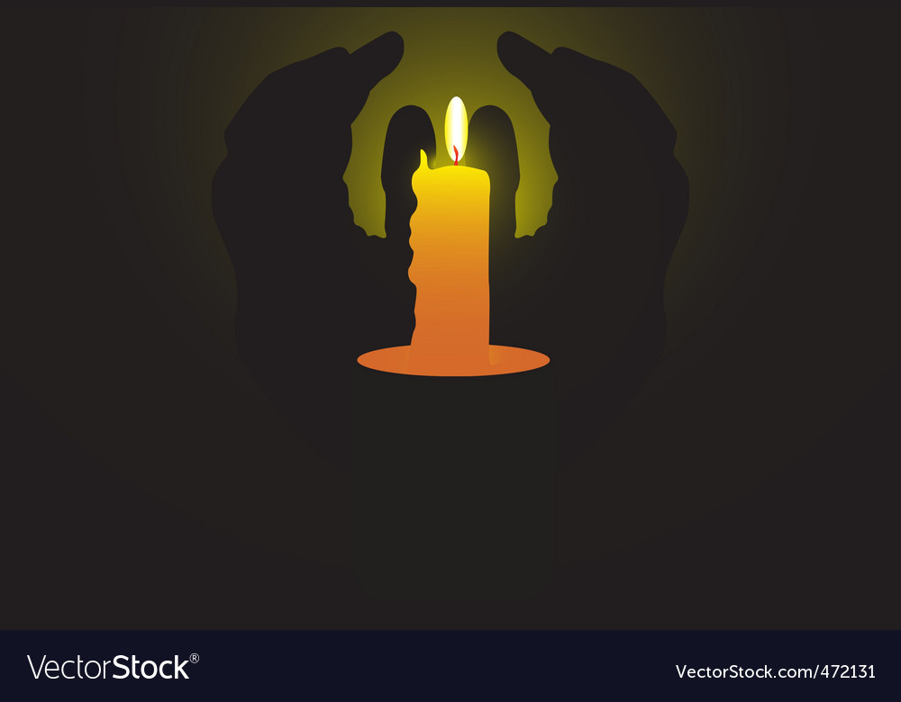 Candle light Royalty Free Vector Image - VectorStock