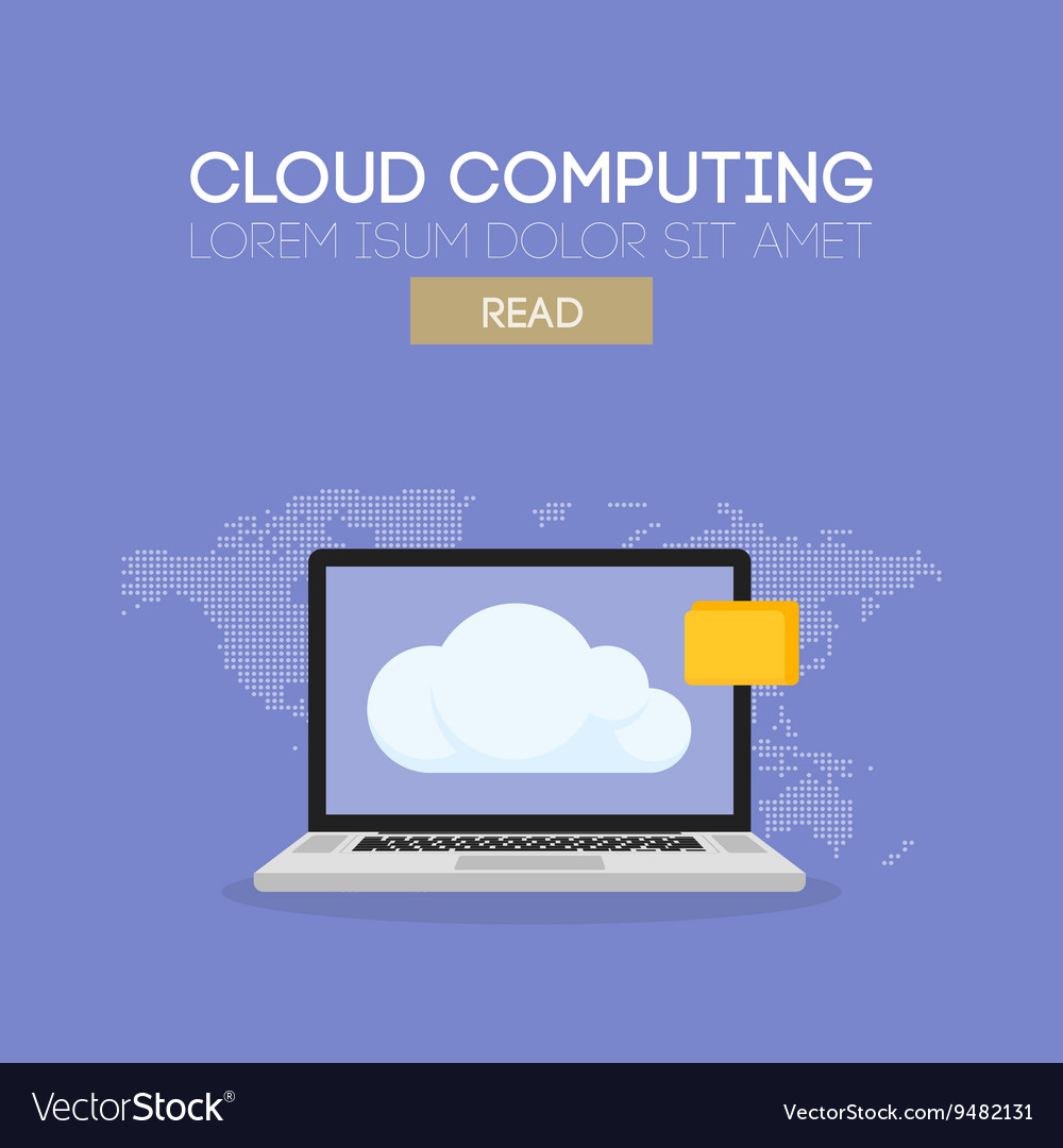 Cloud computing banner concept Royalty Free Vector Image