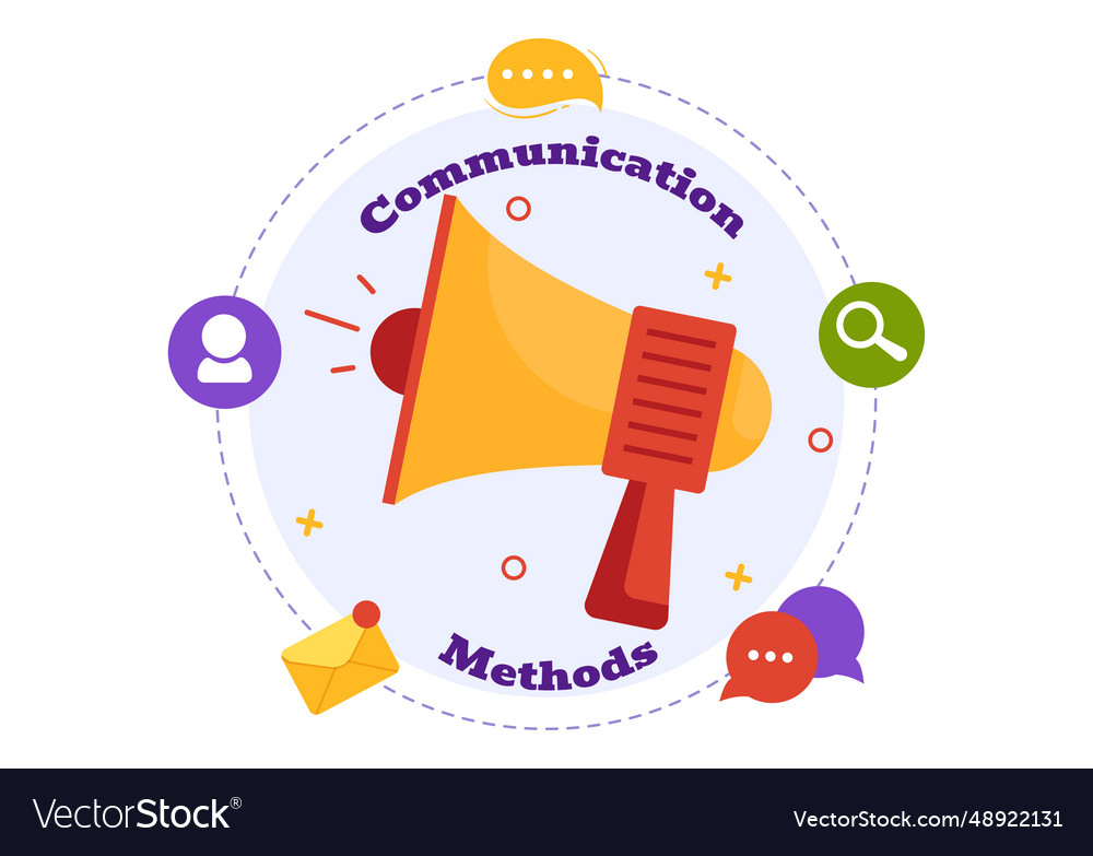 Communication methods with team referral Vector Image