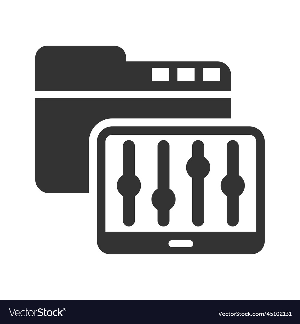 Data management icon Royalty Free Vector Image