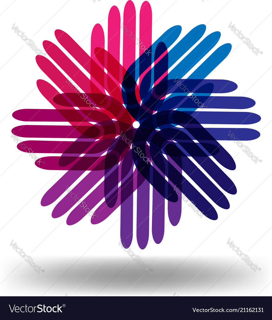 Hands in circle abstract Royalty Free Vector Image