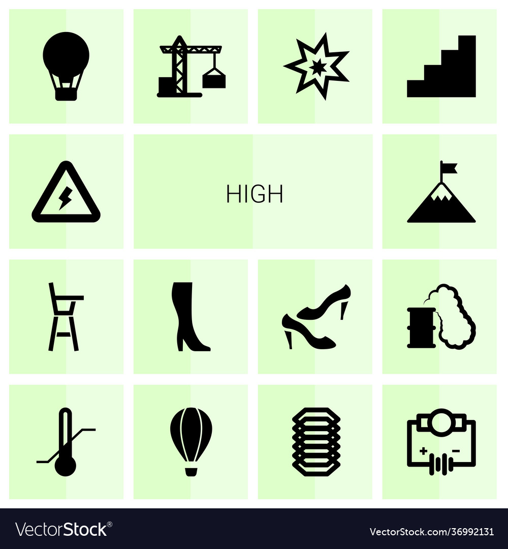 High icons Royalty Free Vector Image - VectorStock