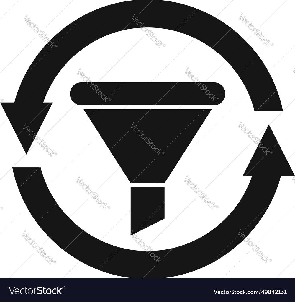 Interface filter icon simple process leak Vector Image