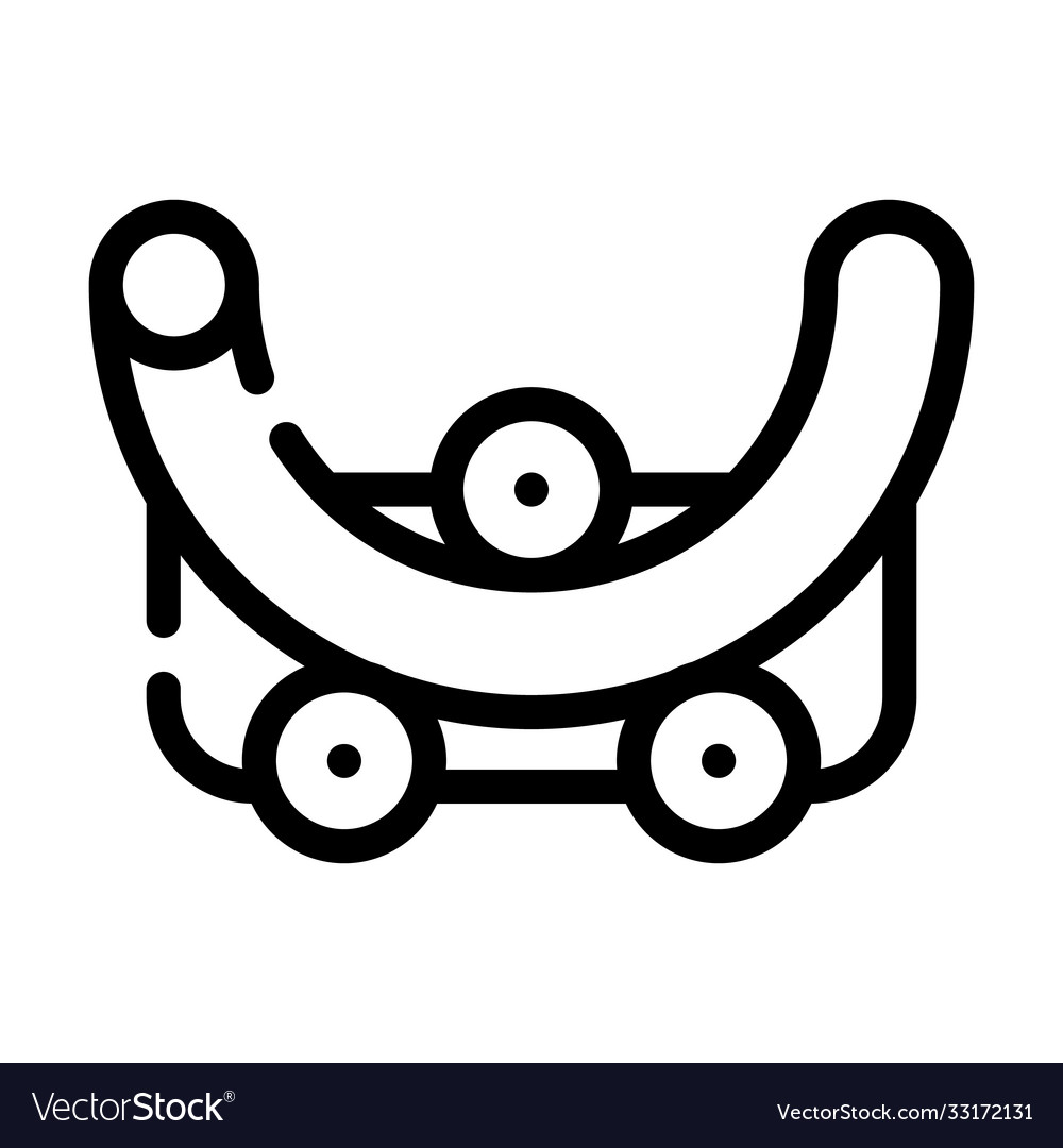 Pipe bending device line icon Royalty Free Vector Image