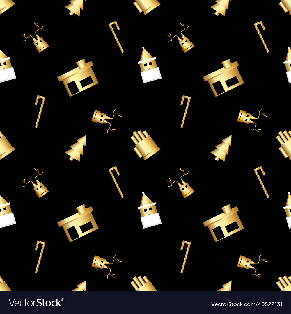 Sharp cornered christmas object pattern created Vector Image