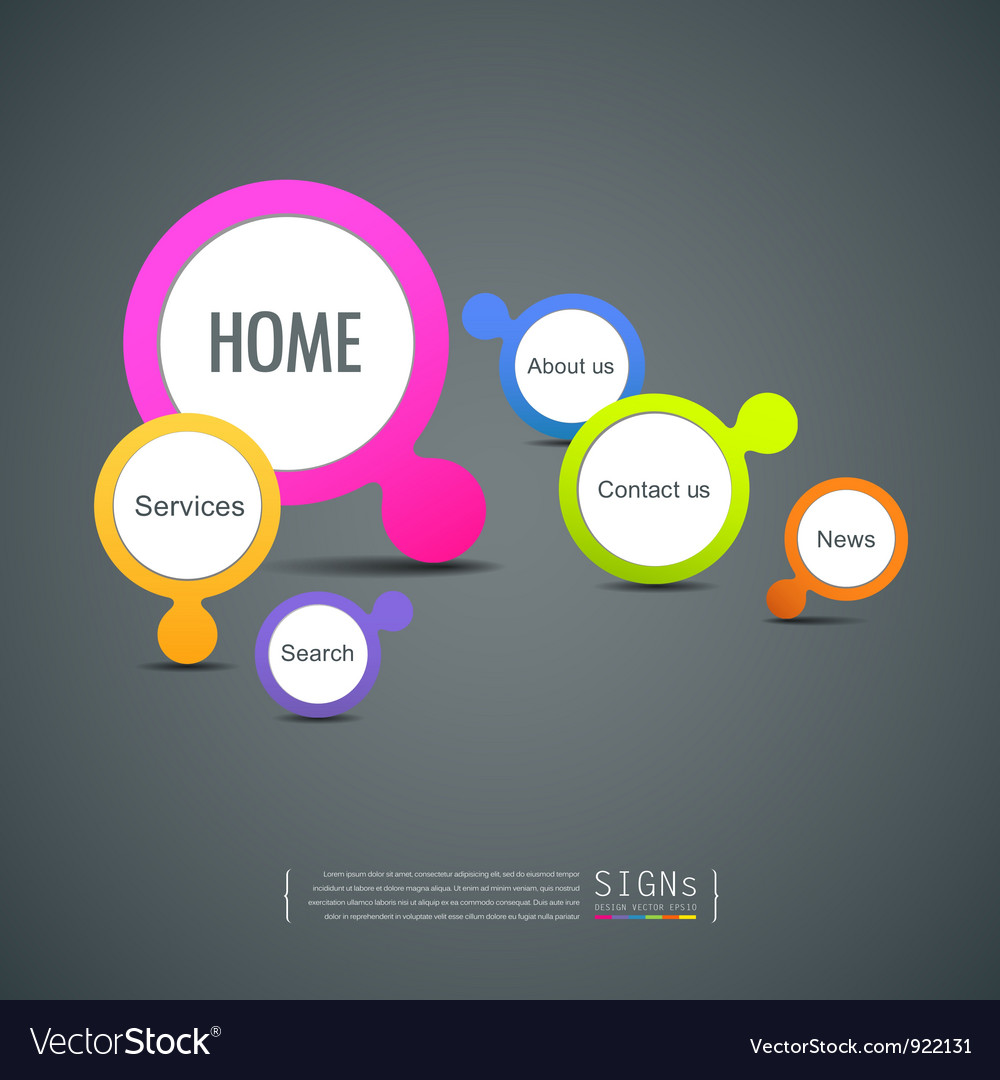 Signs website icon design Royalty Free Vector Image