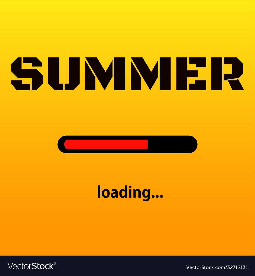 Summer is loading progress bar Royalty Free Vector Image