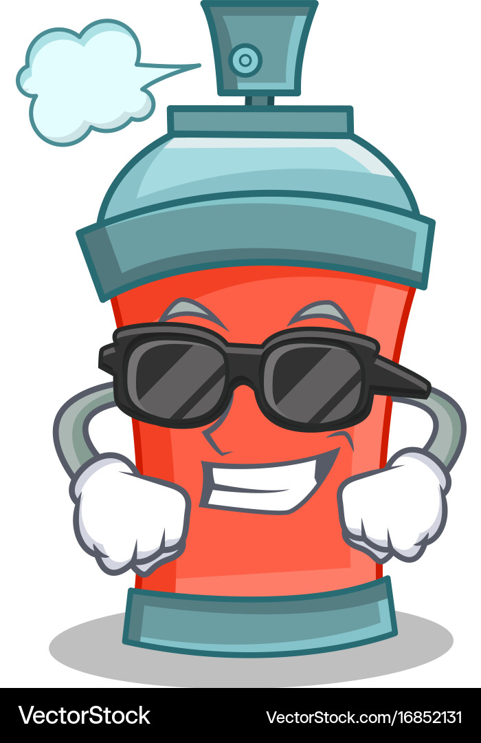 Super cool aerosol spray can character cartoon Vector Image