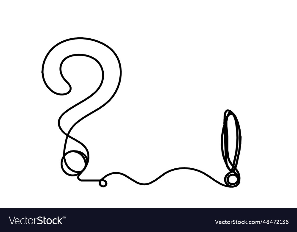 Abstract question mark with exclamation Royalty Free Vector