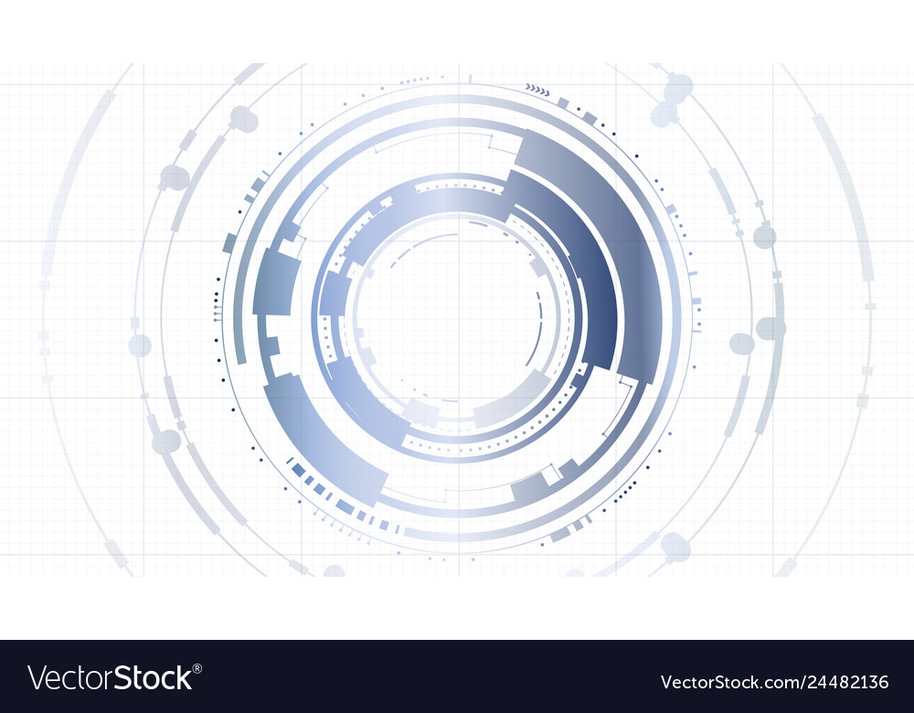 Abstract technology interface hud platform Vector Image