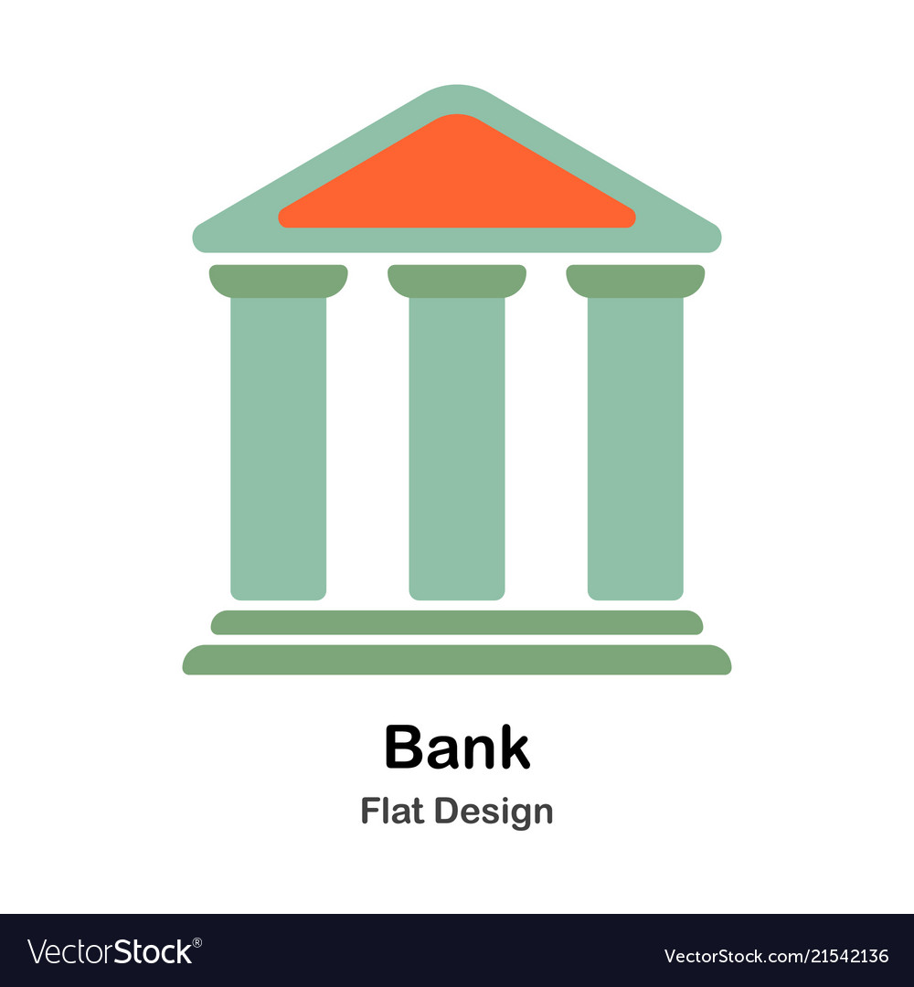 Bank flat Royalty Free Vector Image - VectorStock