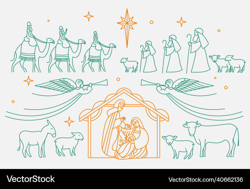 Biblical elements for postcards Royalty Free Vector Image