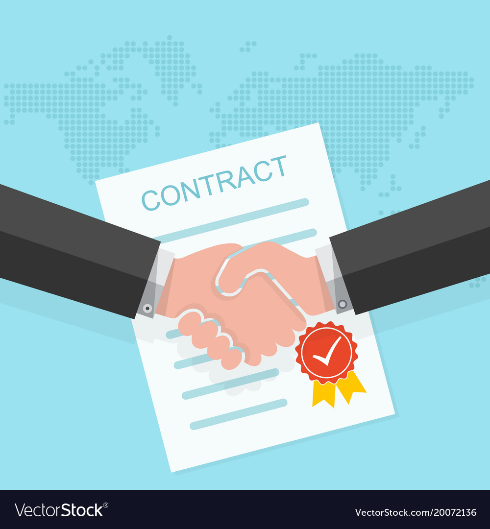 Business handshake Royalty Free Vector Image - VectorStock
