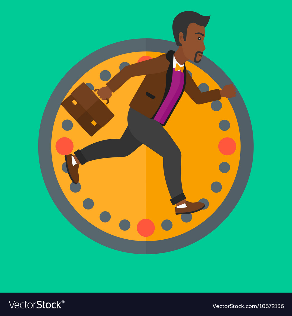 Businessman running Royalty Free Vector Image - VectorStock
