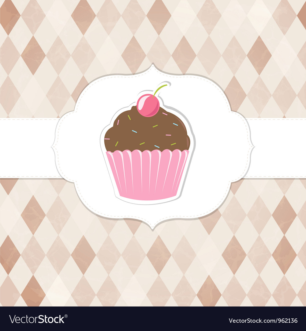 Cupcake Background Royalty Free Vector Image - VectorStock