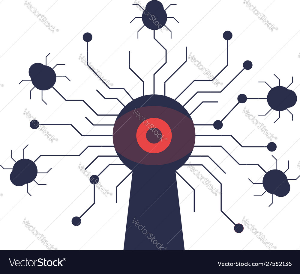 Cyber attack malware Royalty Free Vector Image