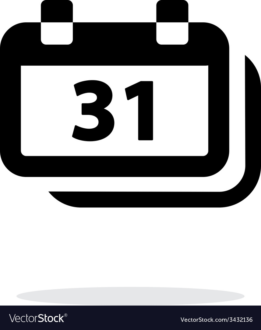 Dates simple icon on white background Royalty Free Vector