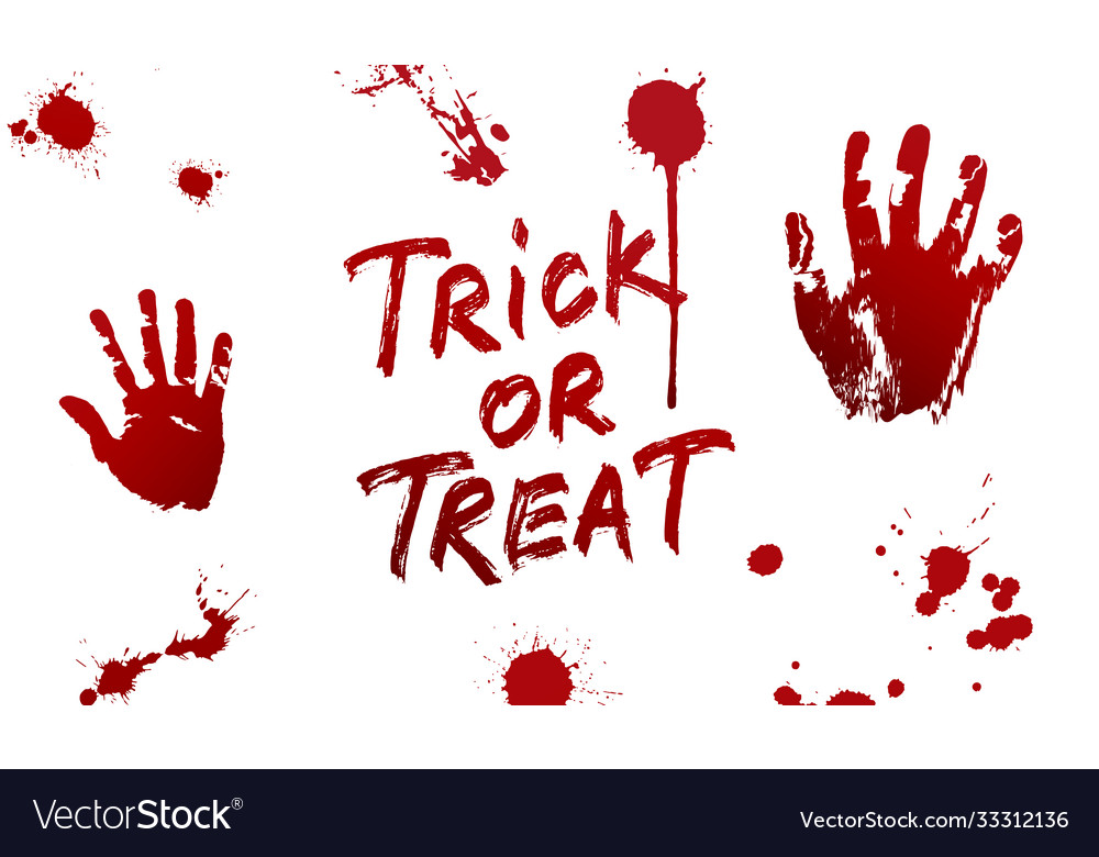 Halloween blood set various splatter Royalty Free Vector