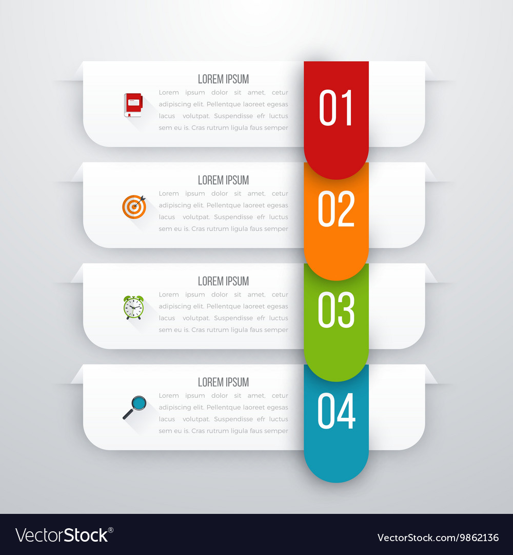 Infographics four options Royalty Free Vector Image