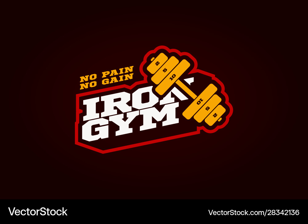 Iron gym mascot modern professional sport Vector Image