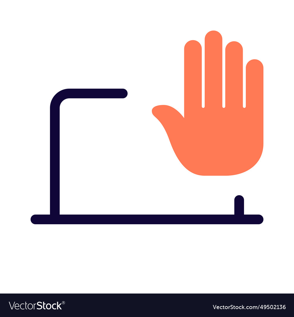 Laptops hand feature used for command Royalty Free Vector