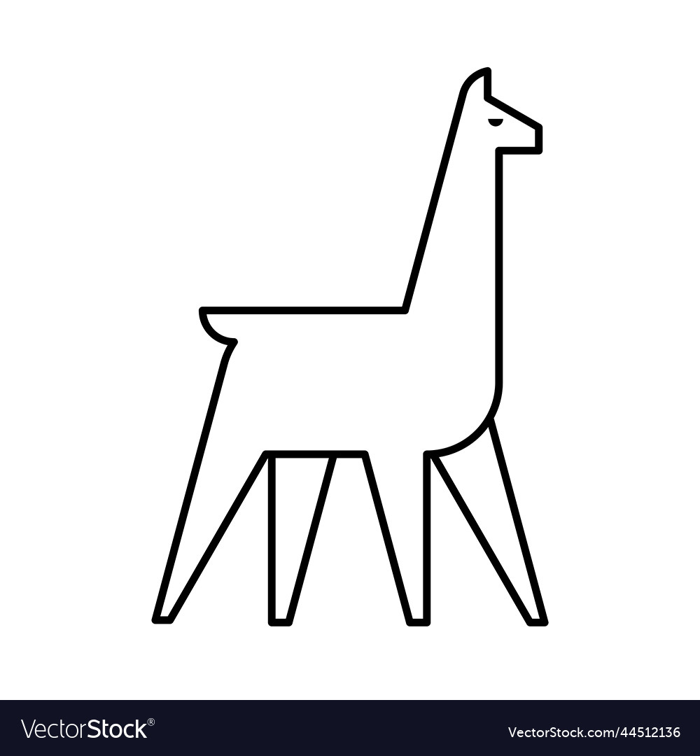 Llama logo Royalty Free Vector Image - VectorStock