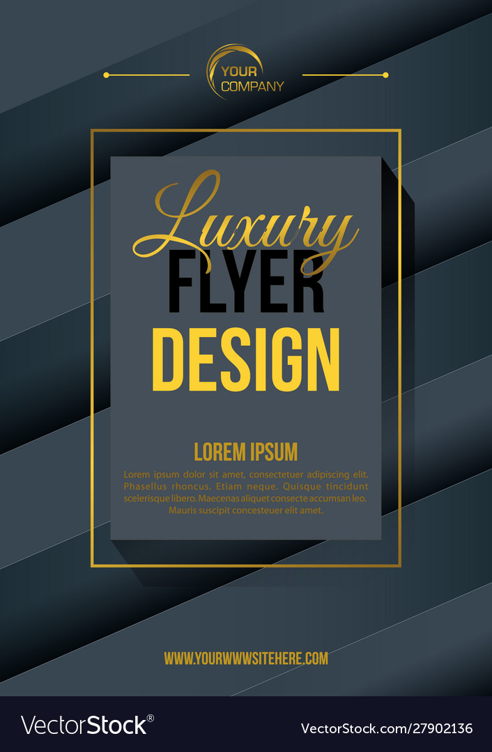 Luxury modern flyer template with rectangle Vector Image