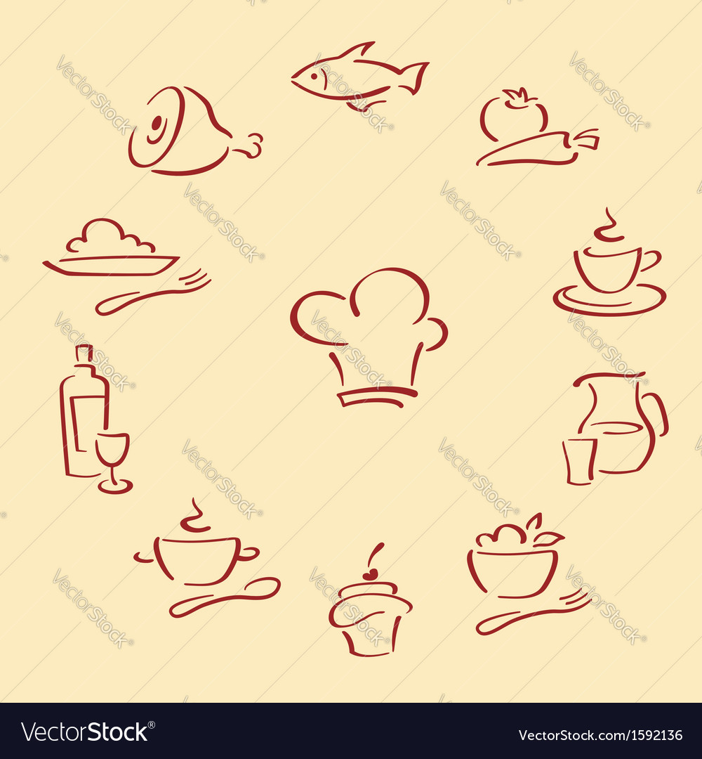Menu icons Royalty Free Vector Image - VectorStock
