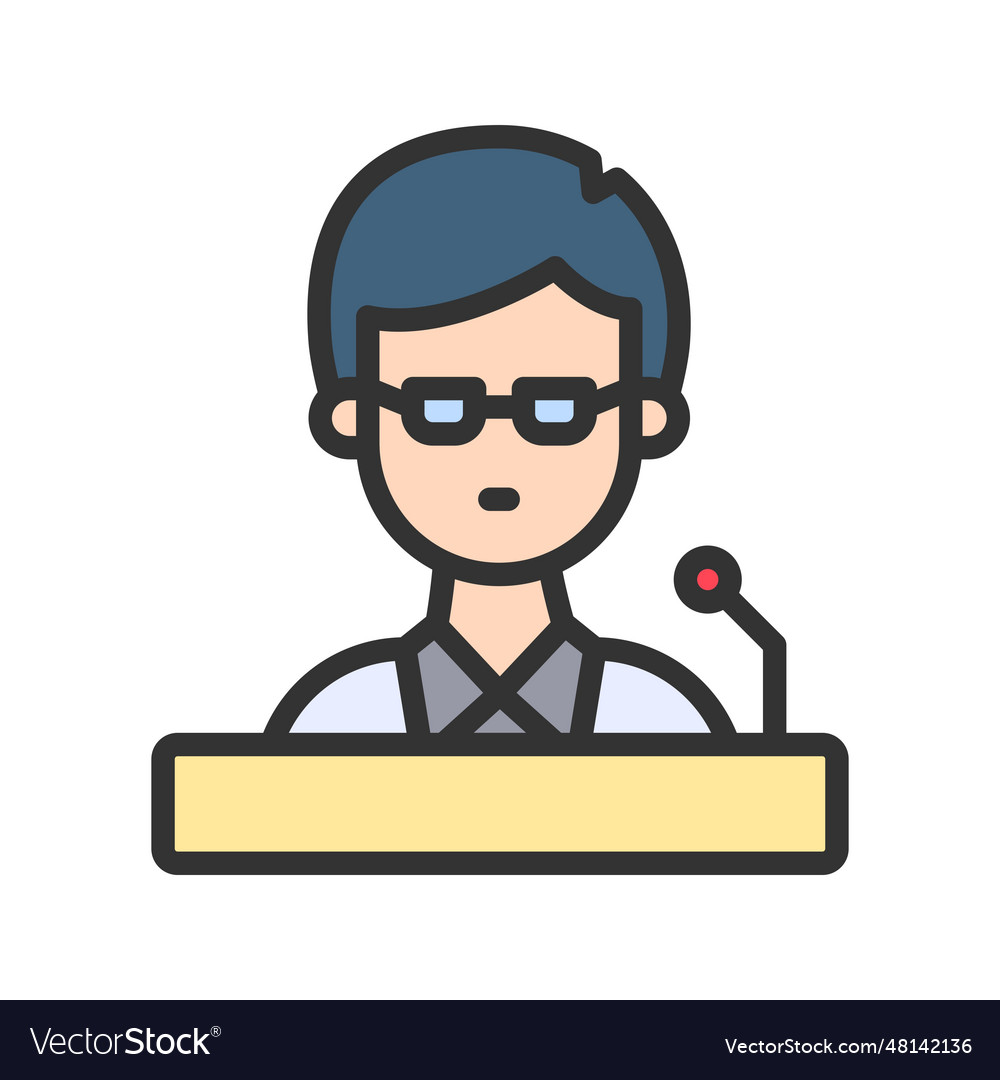 Professor icon image Royalty Free Vector Image