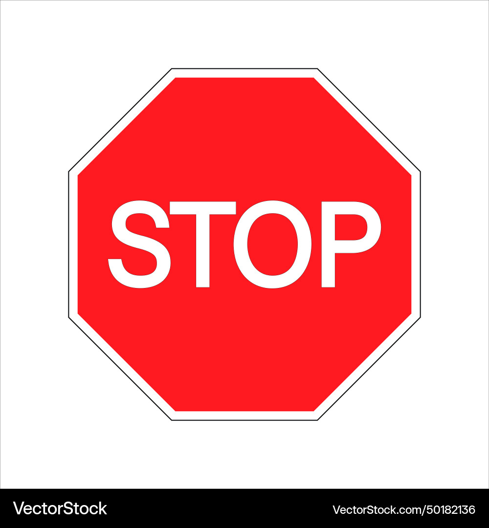 Road signs stop sign and give way Royalty Free Vector Image