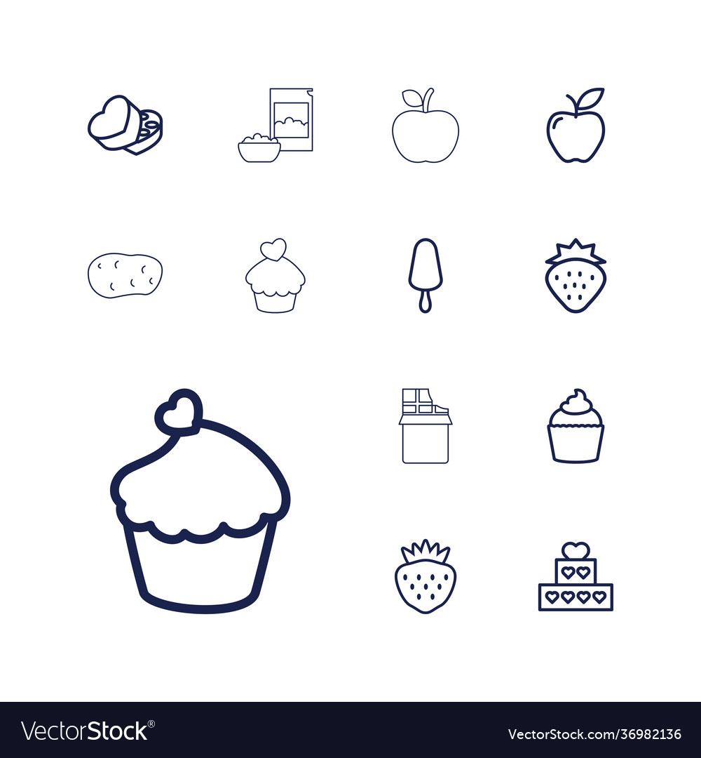 Sweet icons Royalty Free Vector Image - VectorStock