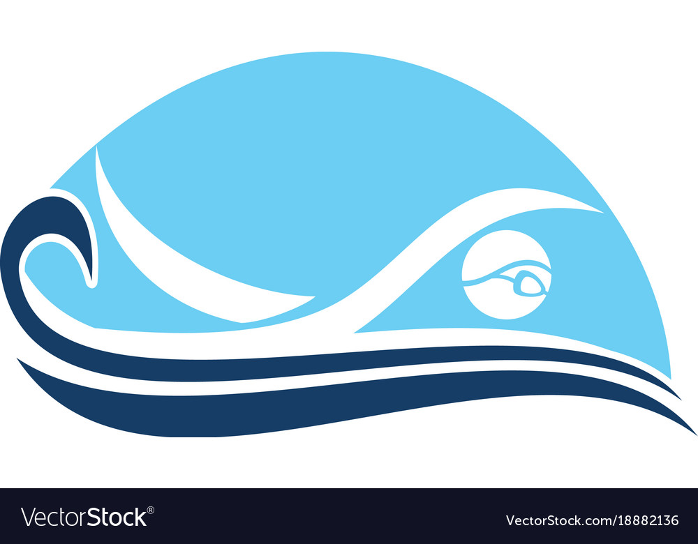 Swimming training winner Royalty Free Vector Image