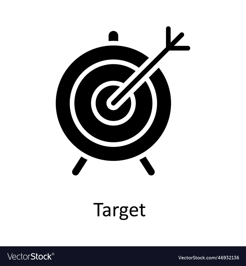 Target solid icons simple stock Royalty Free Vector Image