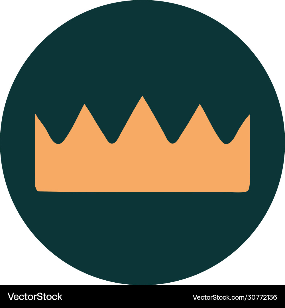 Tattoo style icon a crown Royalty Free Vector Image