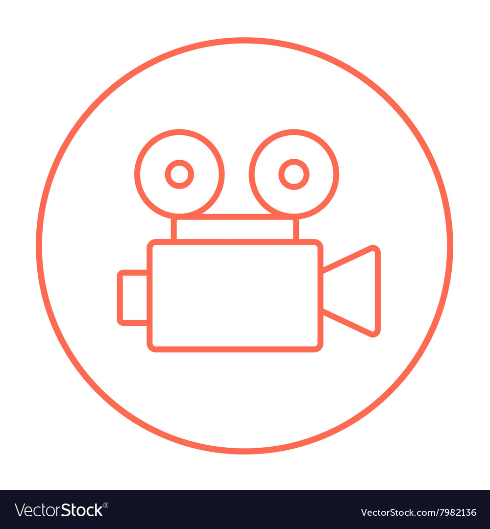 Video camera line icon Royalty Free Vector Image