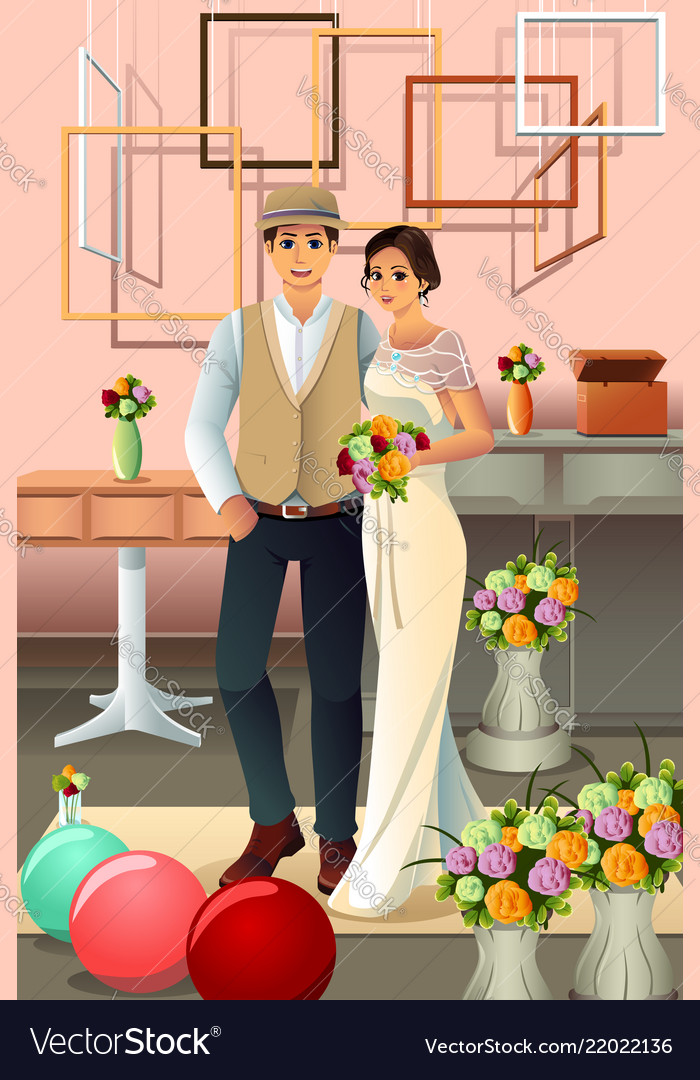 Wedding couple Royalty Free Vector Image - VectorStock