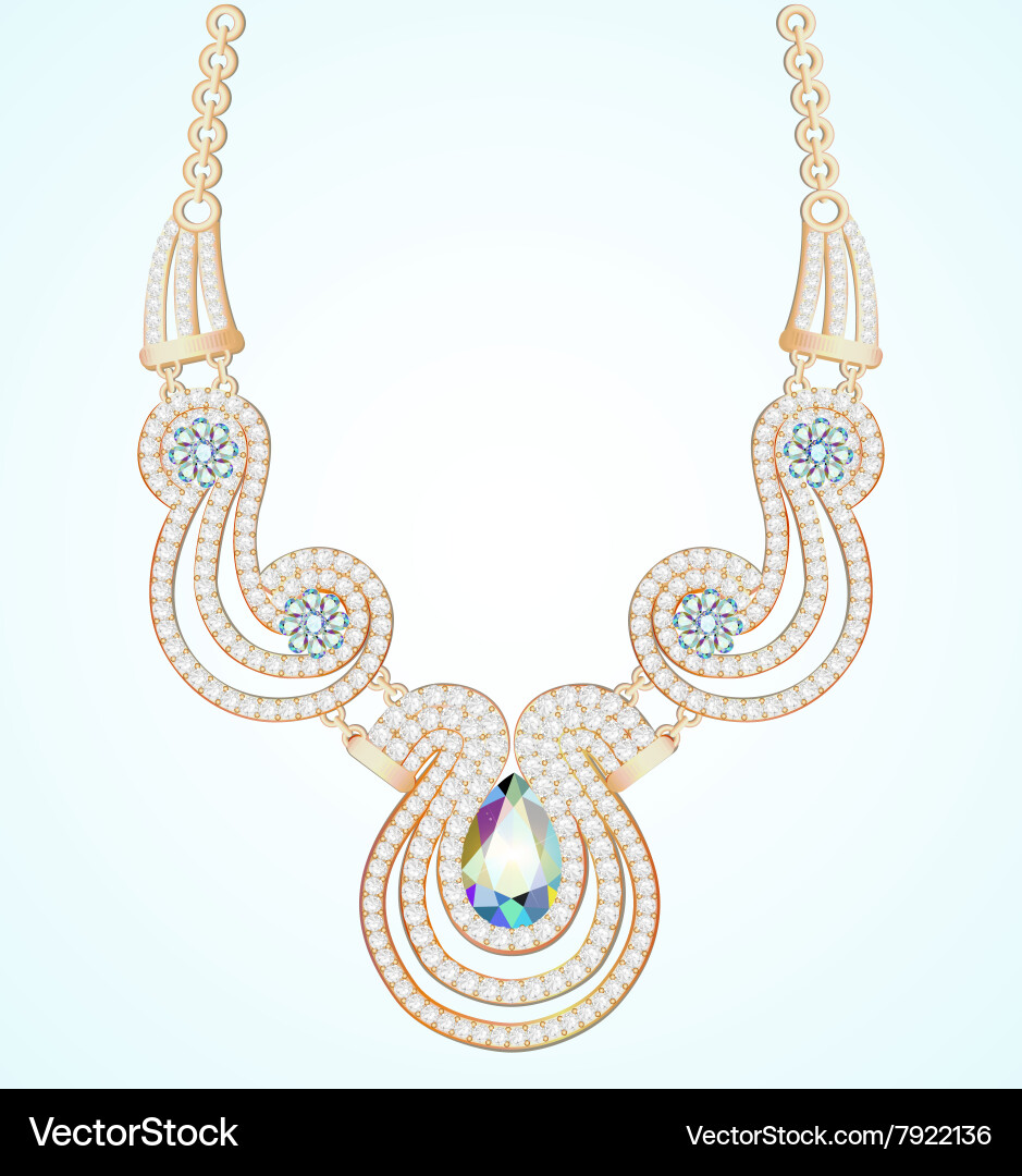 Womans necklace of beads Royalty Free Vector Image